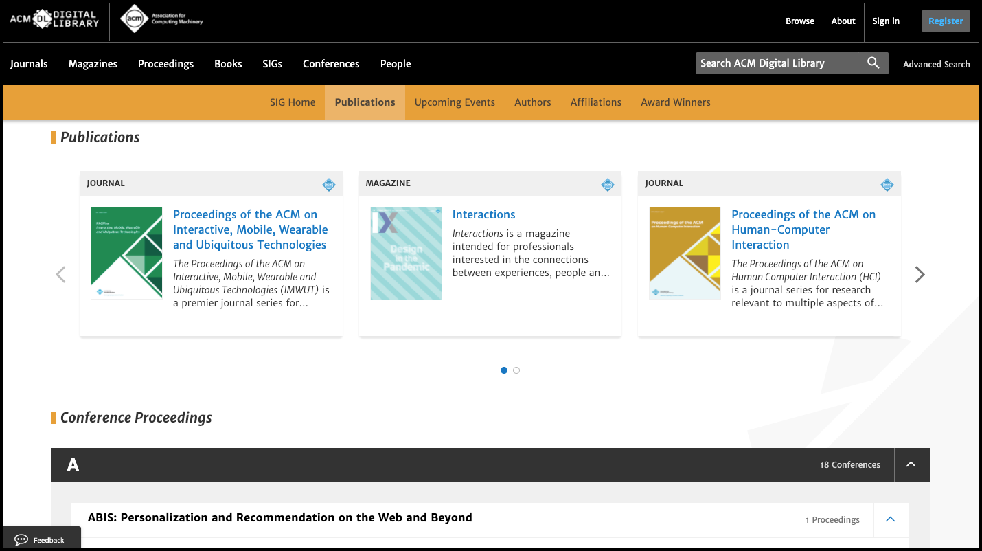 Dive deeper into ACM SIGs in the ACM Digital Library